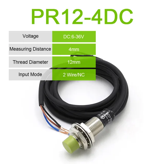 1PCS DN2 cylindrical proximity switch PR12-4DN sensor Round type dc 3wire pr Proximity Sensor ...