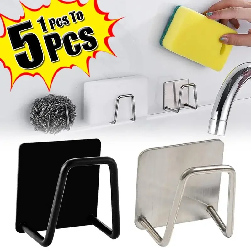 Kitchen-Stainless-Steel-Sink-Sponges-Holder-Self-Adhesive-Drain-Drying ...