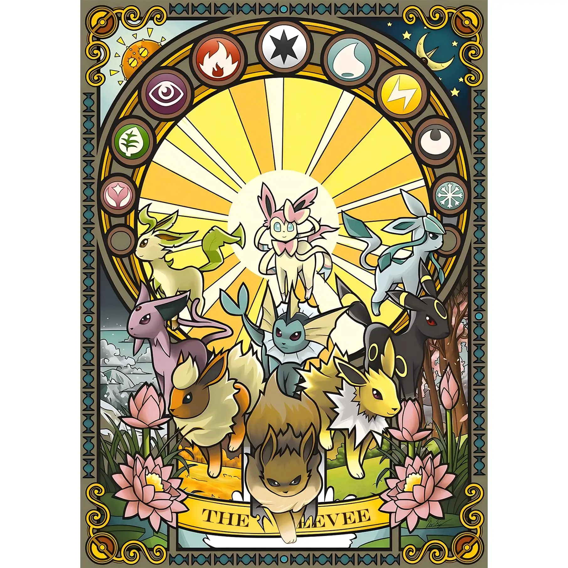 60PCS/PACK Pokemon Eevee Family Umbreon Figures Card Sleeves WS OPCG ...