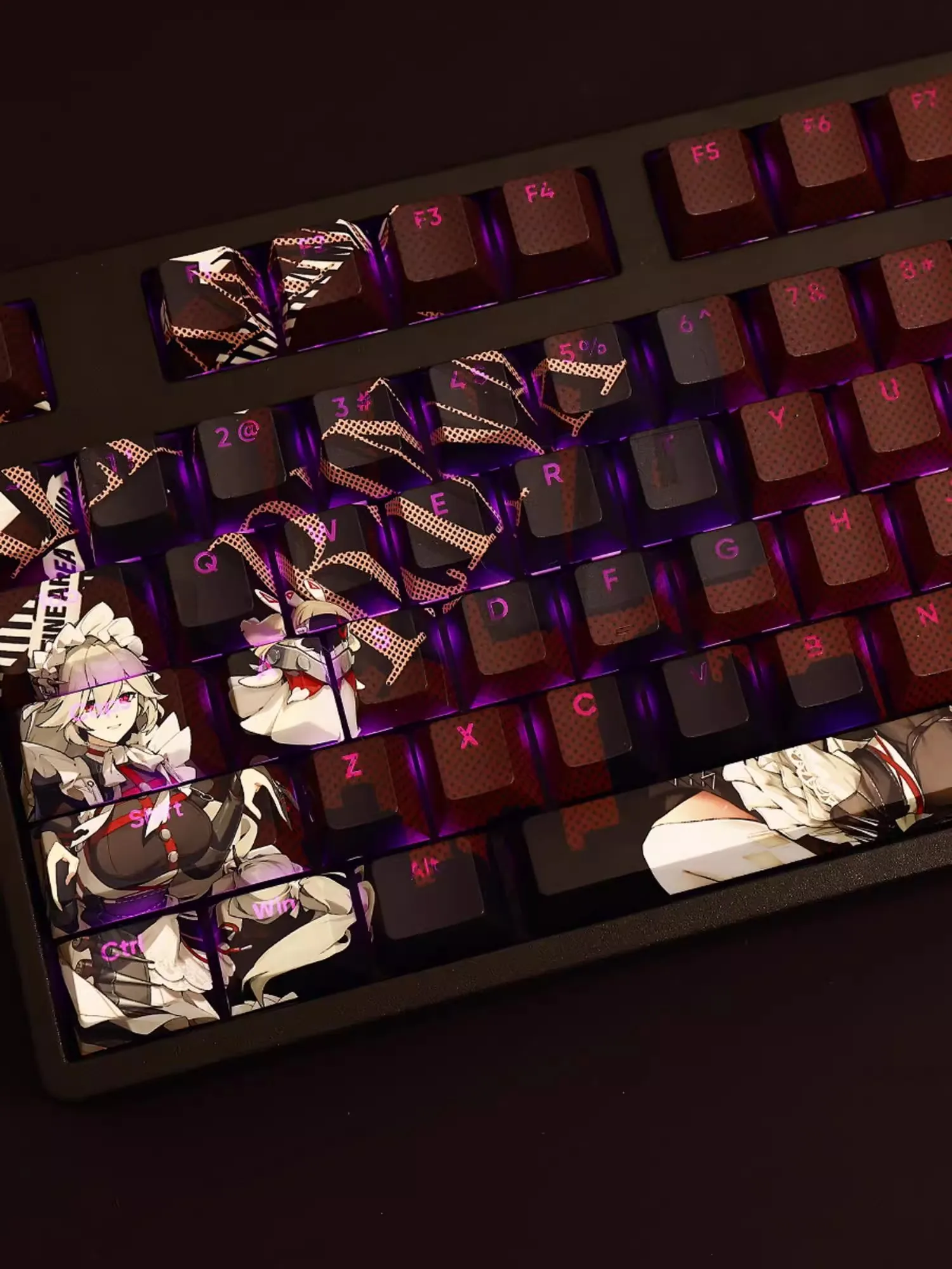 108 Keys/set Zenless Zone Zero Keycap PBT Backlit Keycaps Cartoon Anime ...
