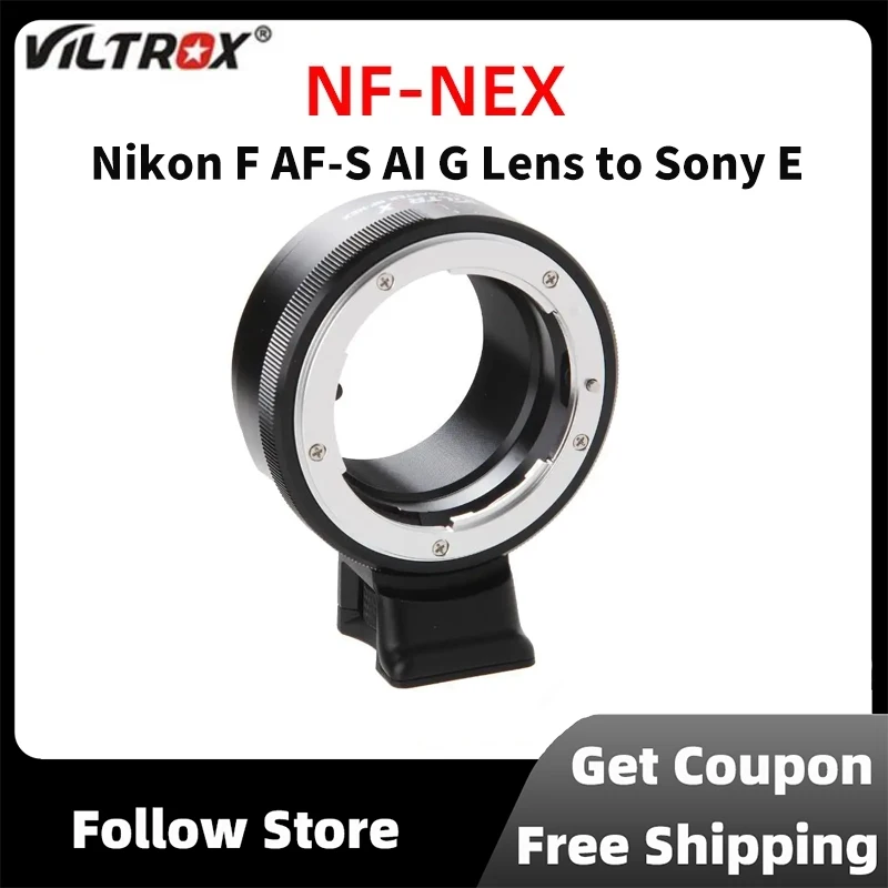 Viltrox-NF-NEX-Lens-Adapter-w-Tripod-Mount-Aperture-Ring-for-Nikon-F-AF ...