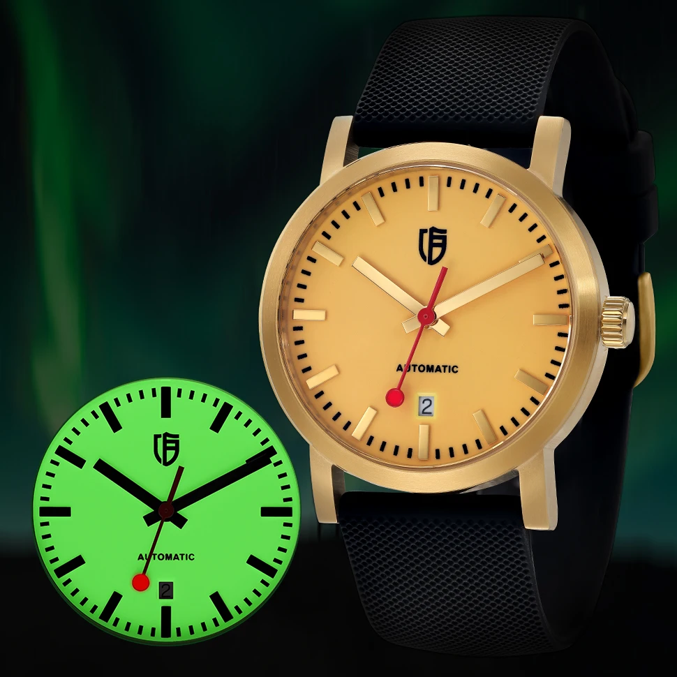 Berny Watch For Men Automatic Self-wind Gold Watch Luxury Brand Super ...