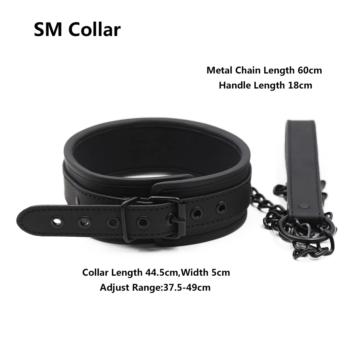 Menottes de cheville en série noire solide collier SM BDSM contraintes ...