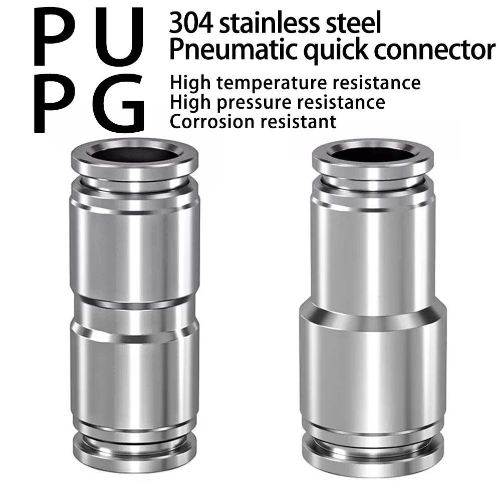 PU-PG-Pneumatic-Quick-Connector-304-Stainless-Steel-Hose-Air-Pipe ...
