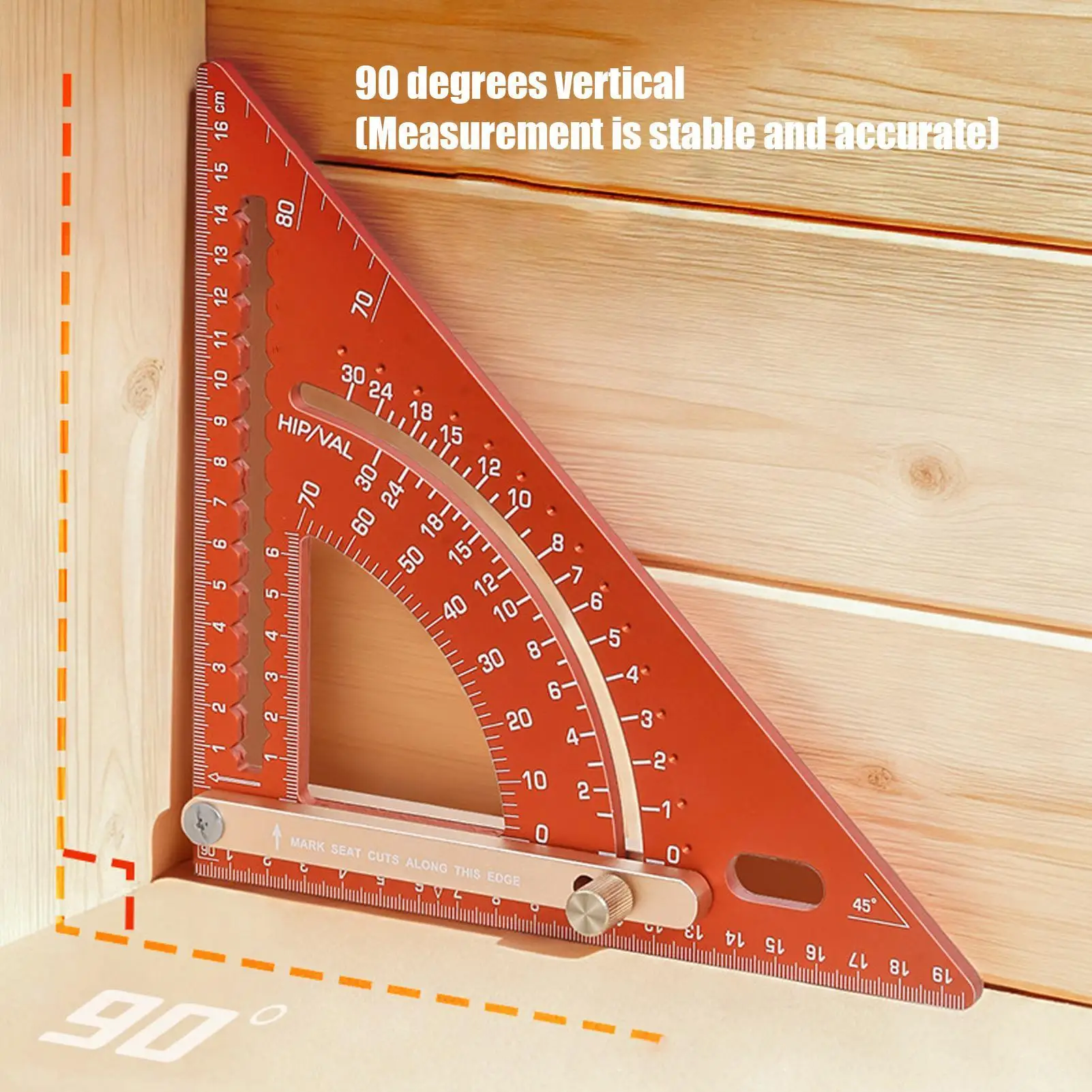Woodworking Square Aluminum Alloy Ergonomic Carpentry Triangle Ruler ...
