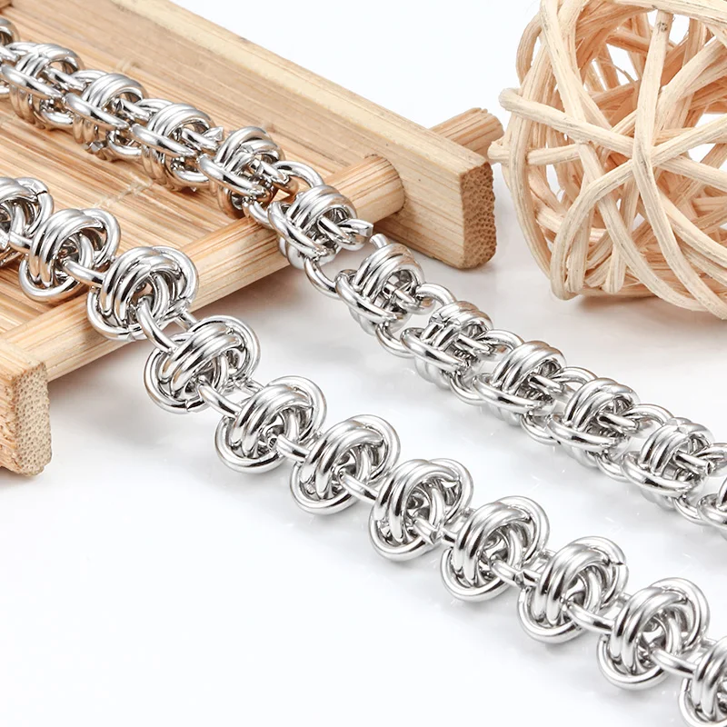 1Meters Handmade Knot 8mm Rings Chains Stainless Steel DIY Jewelry ...