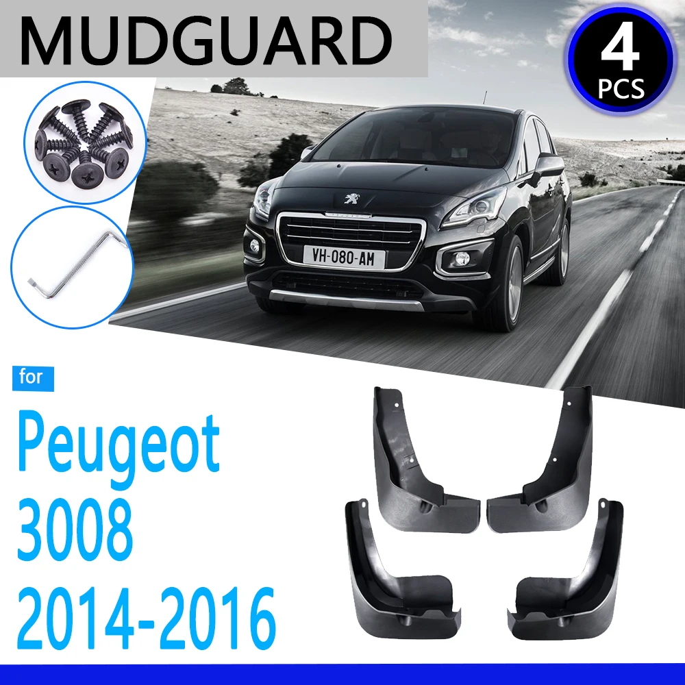 Mudguards-fit-for-Peugeot-3008-2014-2015-2016-Facelift-Model-MK1-Car ...