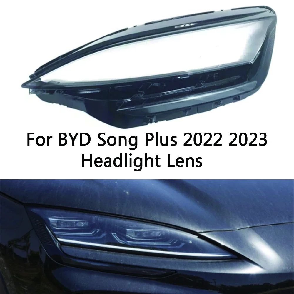 Front-Car-Headlight-Cover-For-BYD-Song-Plus-2022-2023-Auto-Headlamp ...