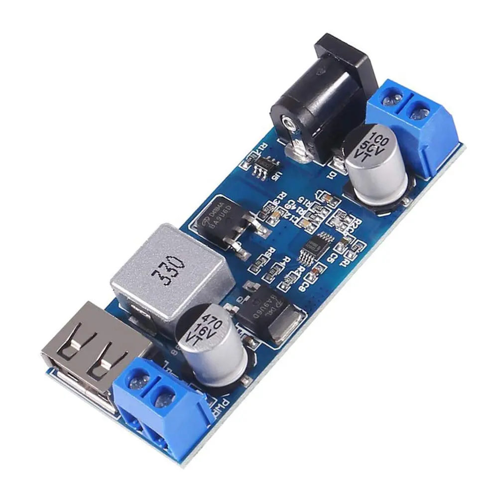 DC 6V 9V 12V 24V to DC 5V 5A Buck Converter Module 9-36V Step Down to USB 5V Transformer Dual ...