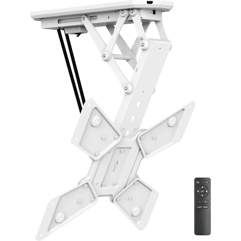 Motorized Ceiling TV Mount with Remote, Electric Flip Down Pitched Roof ...