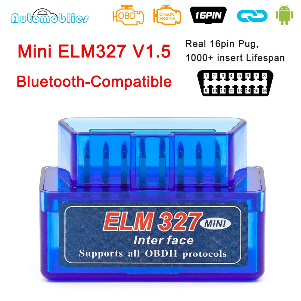 Herramienta de diagnóstico automotriz ELM327 V1.5 OBD2, escáner ELM 327 V 1 5, Compatible con ...