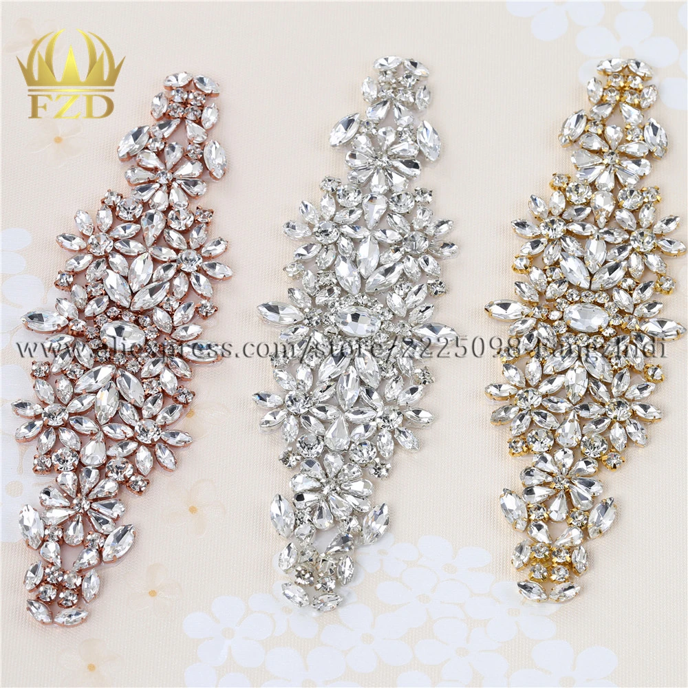 (1 piece) Sew On Strass Applique Rhinestone For Wedding Belt Pearl ...