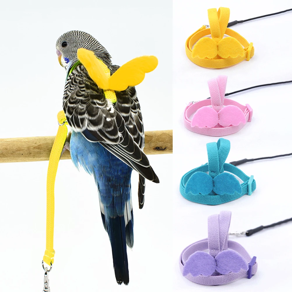Adjustable-Pet-Parrot-Harness-Leash-Outdoor-Flying-Training-Rope-for ...