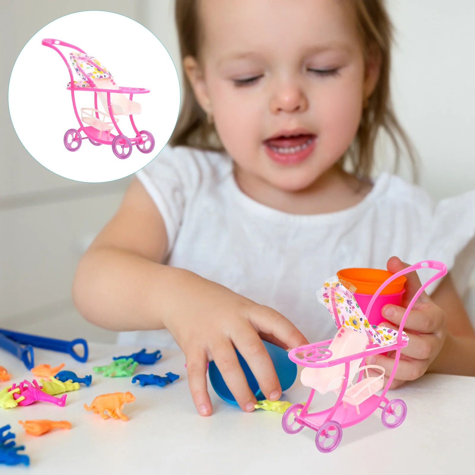 3pcs-Dollhouse-Mini-Strollers-Children-Dollhouse-Strollers-Decor-Kids ...