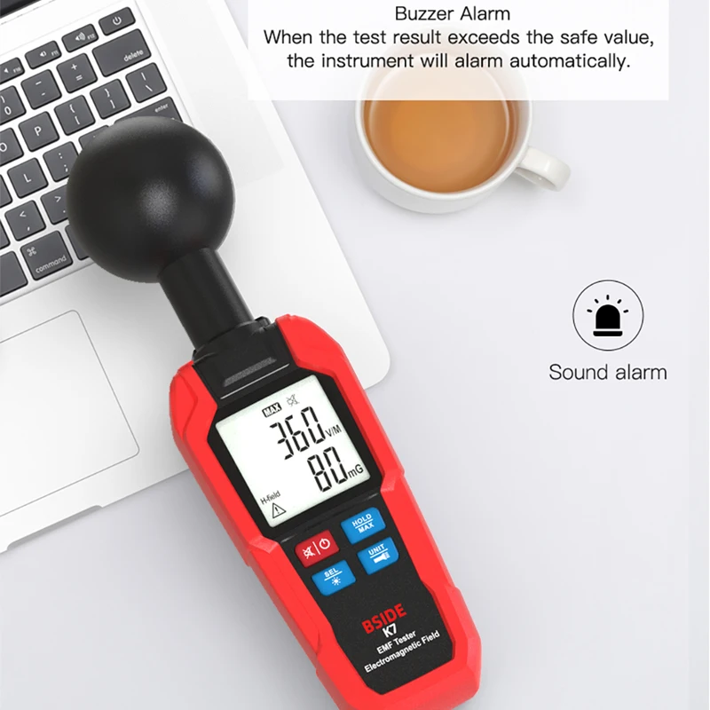 BSIDE EMF Meter High-precision Electromagnetic Field Radiation Detector ...