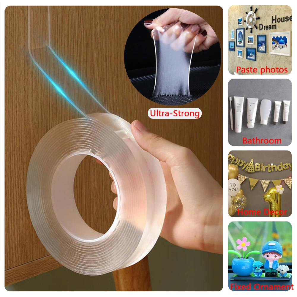 Double-Sided-Sticky-Tape-Car-Carpet-Scrapbooking-Transparent-Adhesive ...