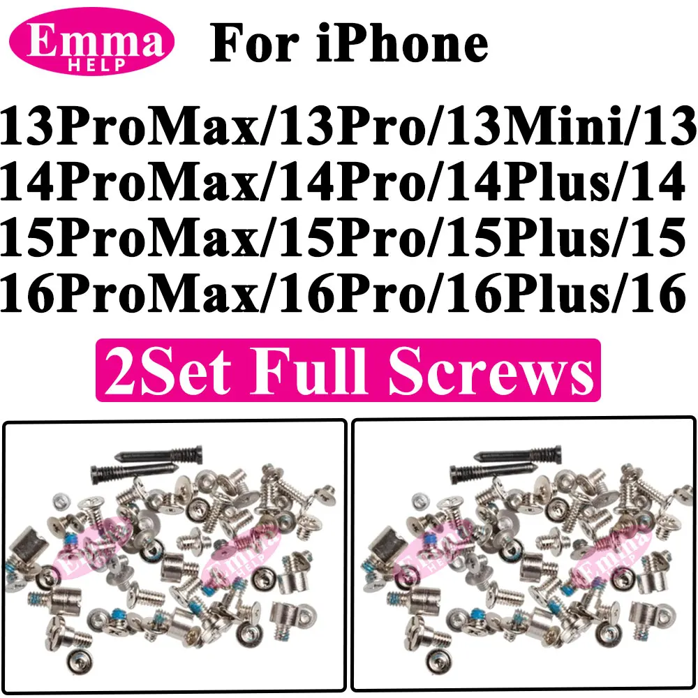 2set inner Full Screws For iPhone 13 16 Pro Max 14 15 Plus 16Pro 15Pro ...