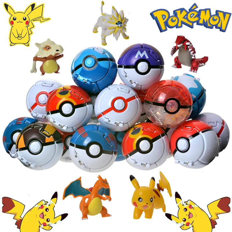 Tomy-21-Styles-Pokemon-Pokeball-Anime-Figure-Pikachu-Squirtle-Pocket ...