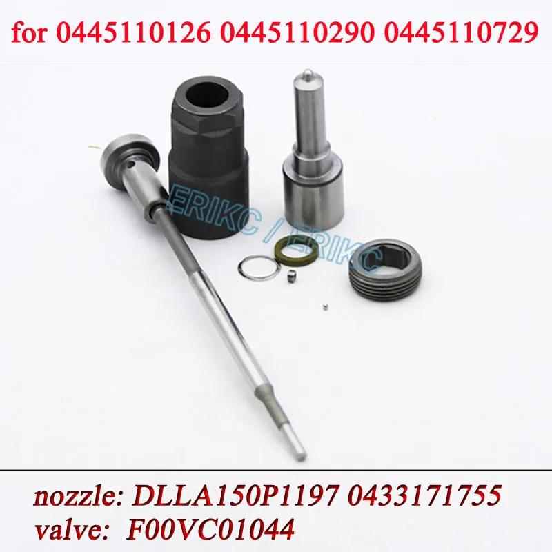 0445110290 Injector Rebuild Kit Nozzle DLLA150P1197 0433171755 Valve ...