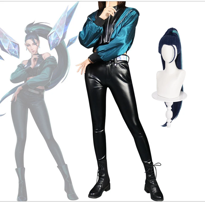 LOL Cosplay KDA Baddest Kaisa Costumes KDA Kaisa Sexy Coat Inner Pants ...