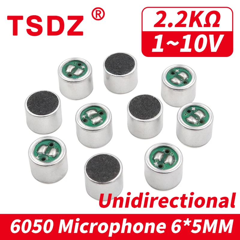10Pcs-Lot-6050-Unidirectional-Electret-Capacitor-Noise-Reduction-Call ...