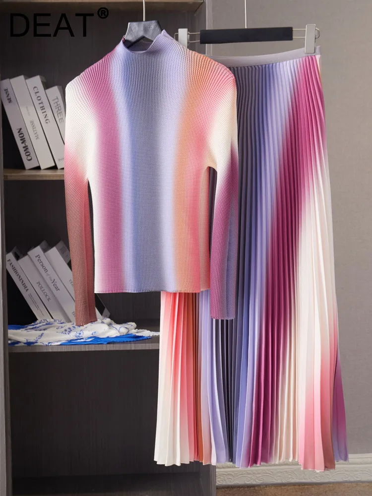 Pleated Skirt Set Women | Pleated Long Skirt Sets | Pleated Matching ...