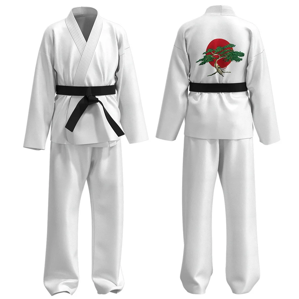 Cobra Kai Anime Cosplay Costume White Uniform The Karate Kid Daniel ...