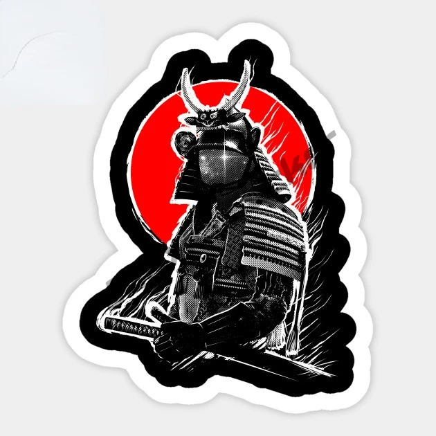 Japanese Samurai Car Stickers Demon Mask Car Styling Personality Decals ...