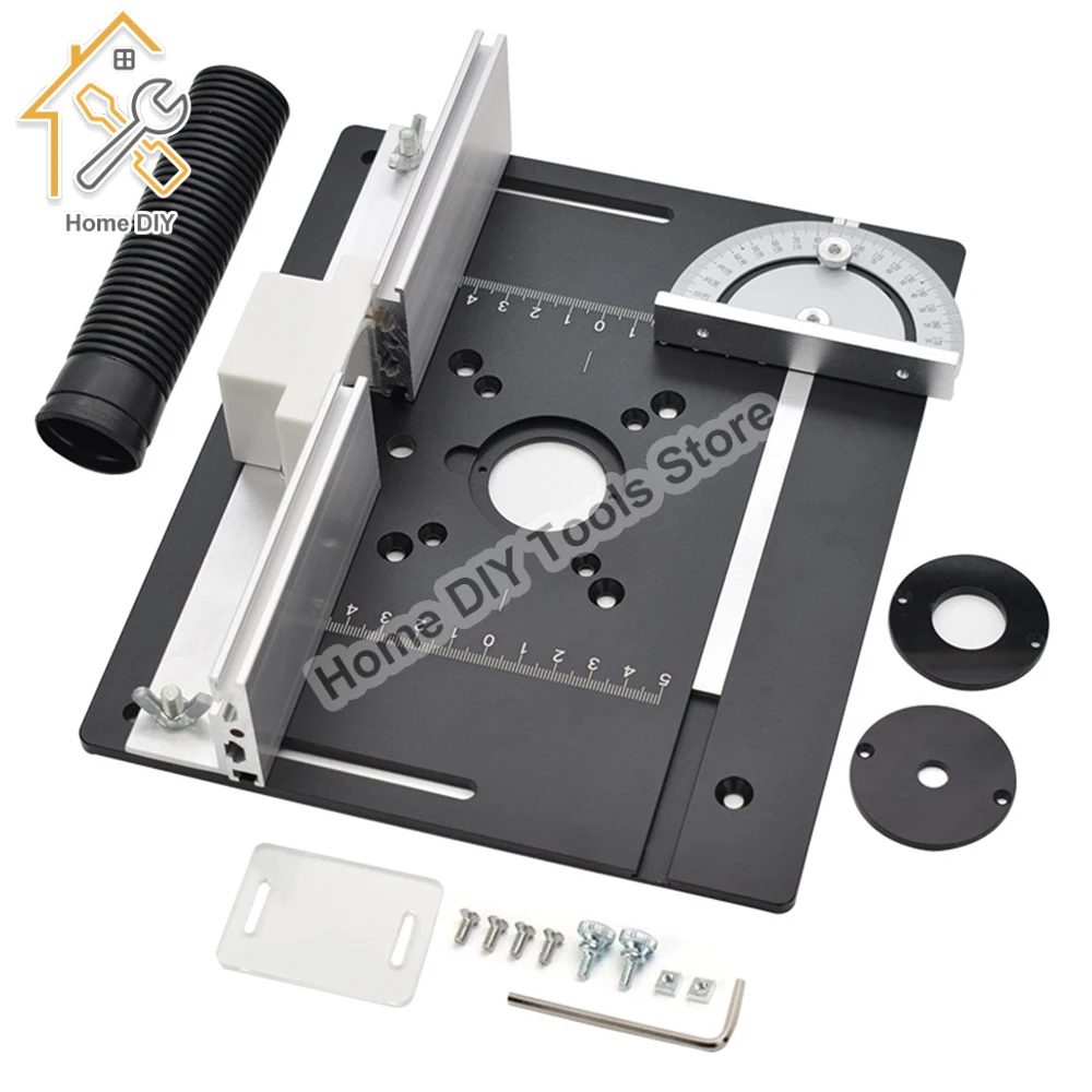 Aluminum-Router-Table-Insert-Plate-W-Miter-Gauge-Guide-and-Bracket-for ...