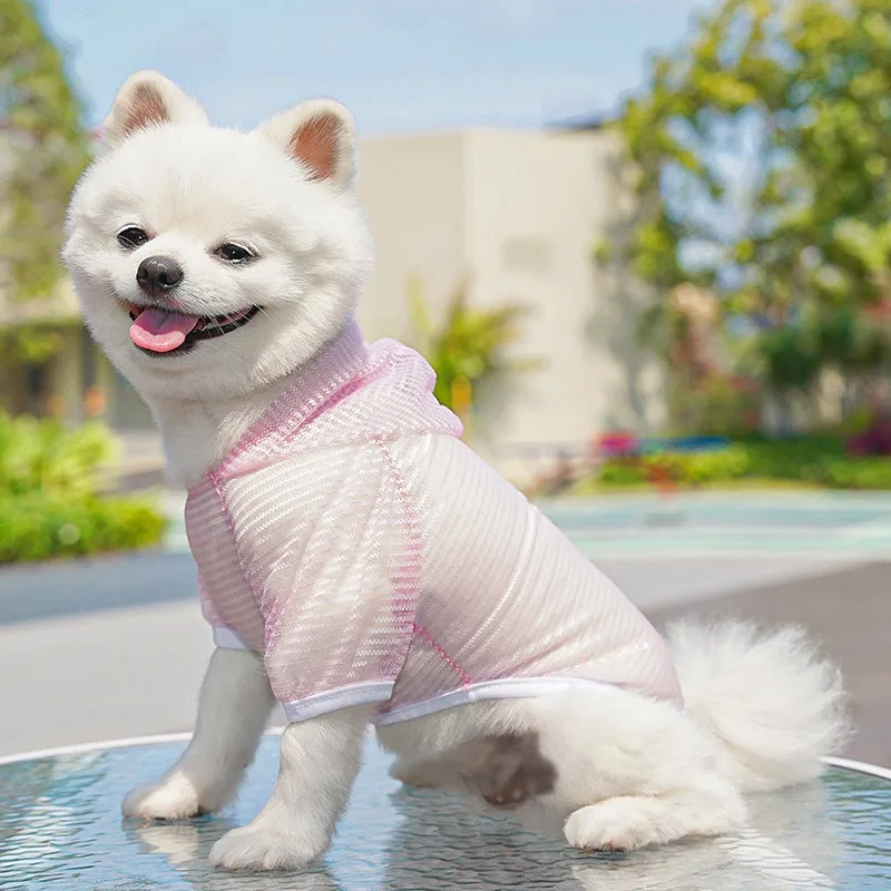 Dog Sun Protection Clothes Small and Medium Dog Mesh Vest Pet Teddy ...