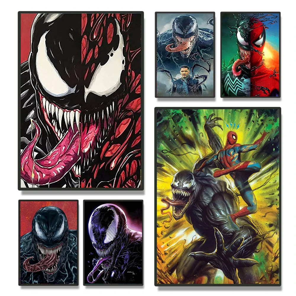 Marvel-Venom-Spiderman-Avengers-Movie-Characters-Prints-Poster-Canvas ...