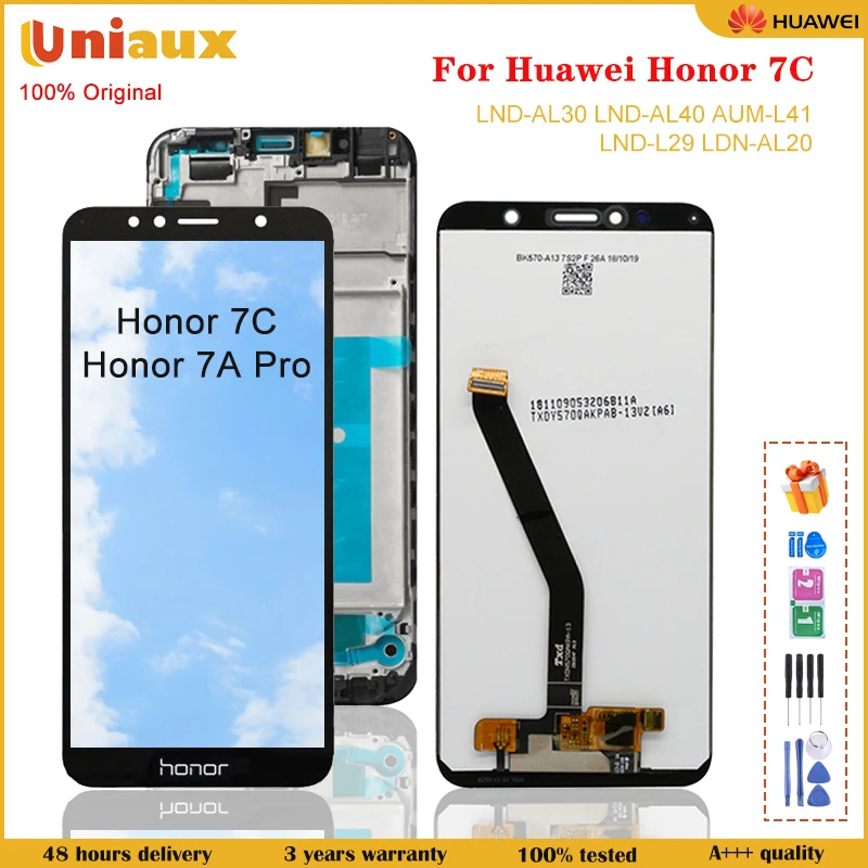 5.7" Original For Honor 7c Aum-l41 Lcd Display Touch Screen Digitizer ...