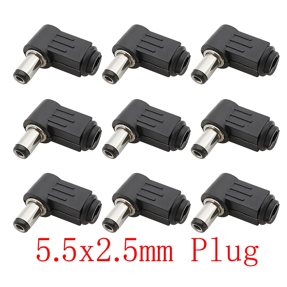 10Pcs-lot-90-Degree-5-5x2-5mm-DC-Power-Male-Plug-Soldering-Cable ...