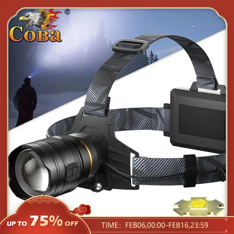 COBA-Powerful-XHP360-36-core-Headlamp-Flashlight-18650-Rechargeable ...