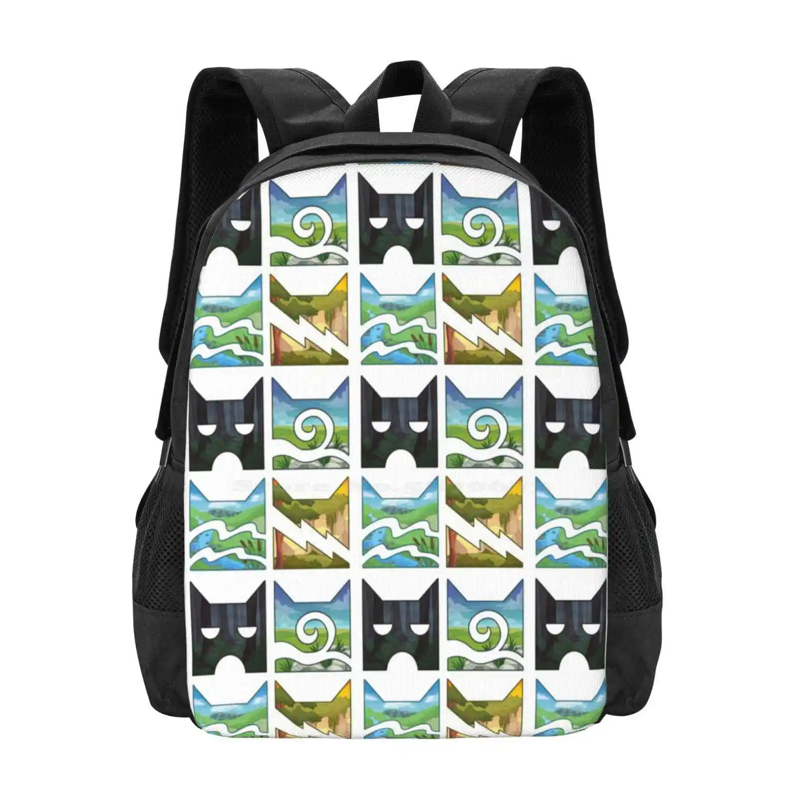 Classic-Four-Warrior-Cats-Logo-Backpacks-For-School-Teenagers-Girls ...