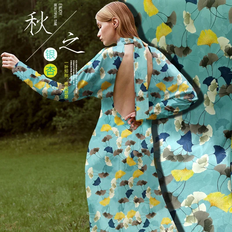 Natural-Silk-Fabrics-by-Meter-Elastic-Satin-Mulberry-Material-Autumn ...