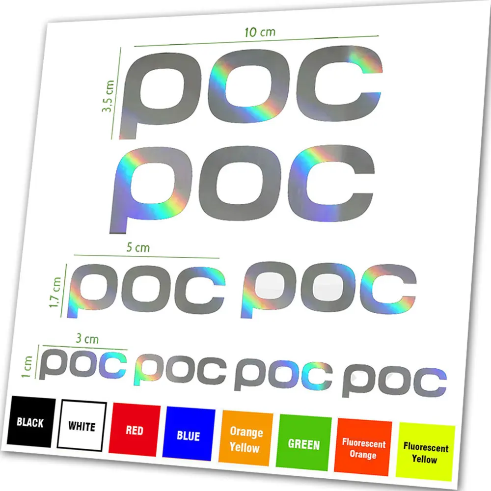 X8 Stickers For Poc Logo Vinyl Compatible Decal Vinyl Snow Sticker ...