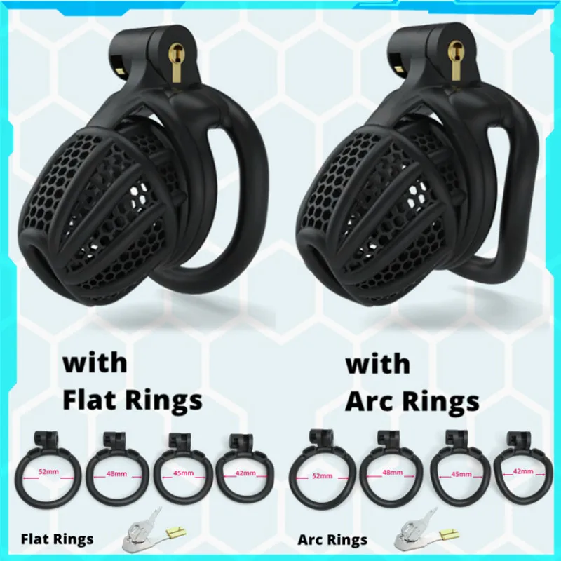 2022-New-3D-Hive-Series-Bee-Black-Chastity-Lock-Breathable-Chastity ...