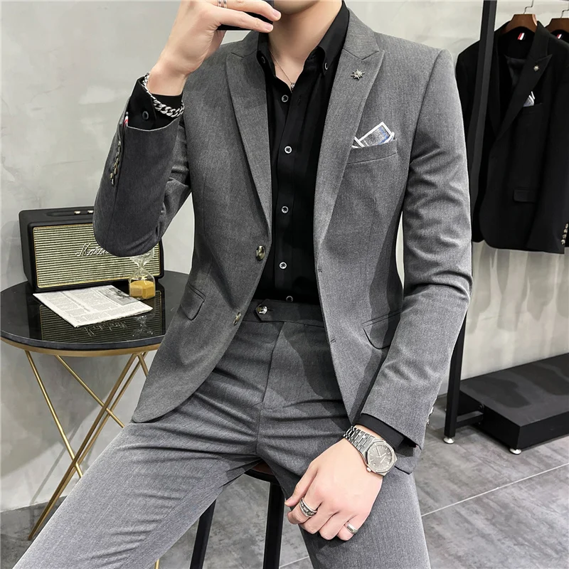 Traje-de-novio-de-dos-piezas-para-hombre-traje-informal-de-boda ...