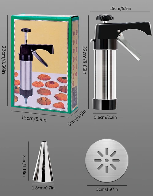 13 Pcs Nozzle Cream Piping Gun Extrusion Cookie Machine Melting Bean ...