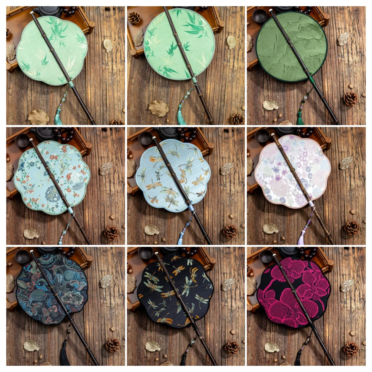 Chinese-Style-Hand-long-handle-fan-Ancient-style-female-Hanfu-dance ...