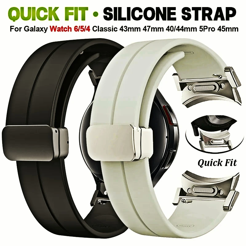 Correa-de-silicona-magn-tica-para-Samsung-Galaxy-Watch6-banda-de-reloj ...