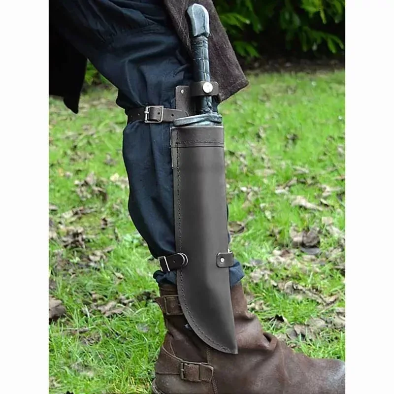 Medieval-Hidden-Dagger-Scabbard-Leg-Poniard-Sword-Sheath-PU-leather ...