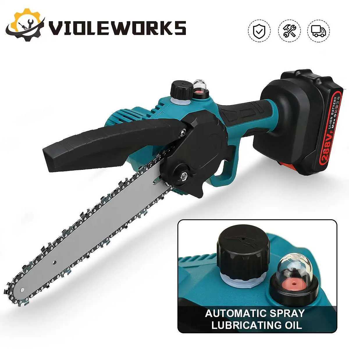 VIOLEWORKS-8-Inch-3000W-Pruning-Saw-Electric-Chainsaws-With-Oiler ...