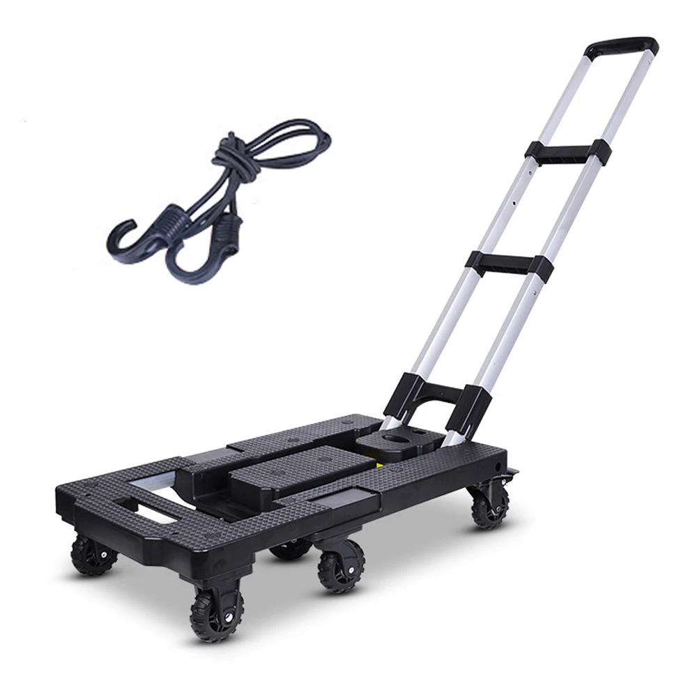 Folding Cart 7 Wheels Hand Cart Trolley | Portable Shopping Cart ...