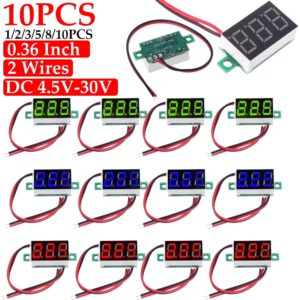 2-Wires-Mini-Digital-Voltmeter-Module-Volt-Meter-0-36-Inch-LED-Screen ...