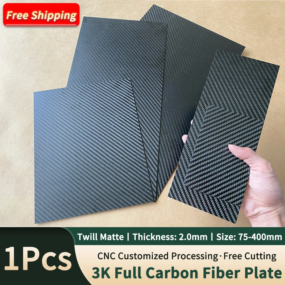 1PCS-2mm-3K-Twill-Matte-Carbon-Fiber-Sheet-100-Pure-Carbon-Panel-Board ...