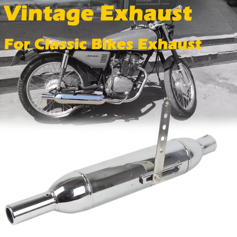 36mm 38mm Universal Motorcycle Exhaust Muffler Pipe Escape Moto Retro ...