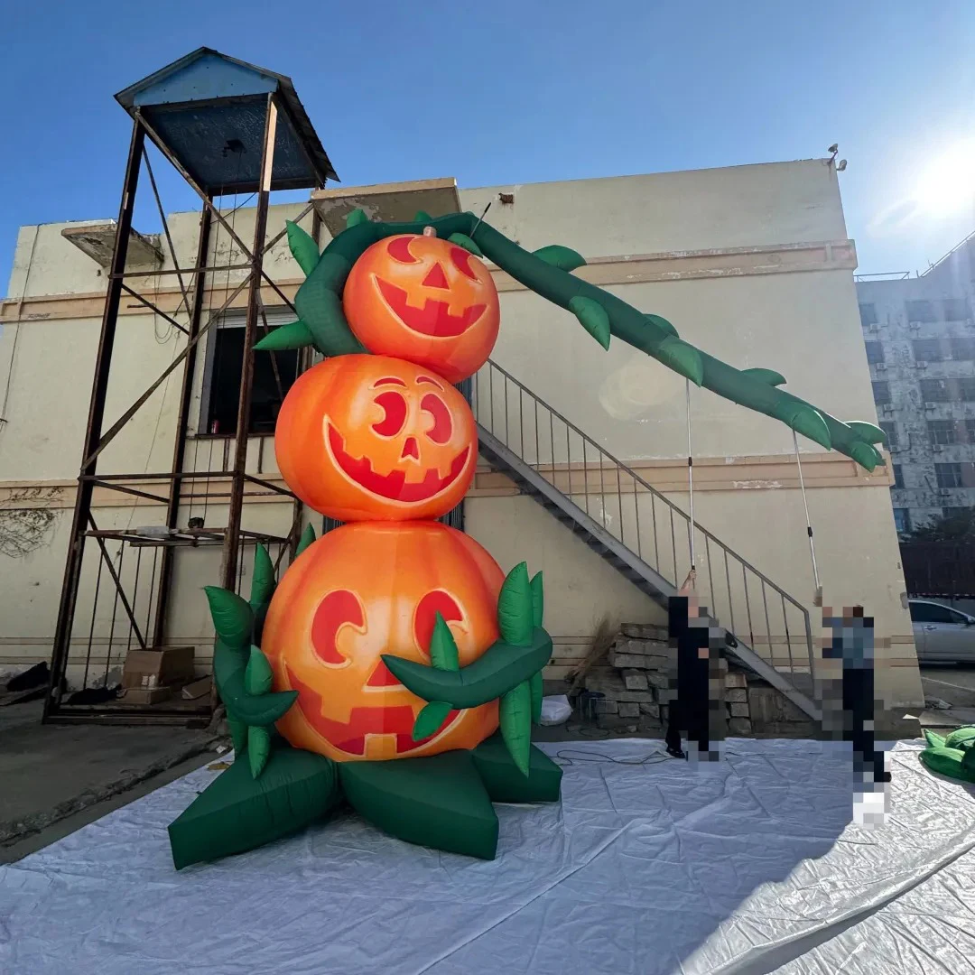 Giant Inflatable Pumpkin Piles with Vine Air Blow Halloween Decoration ...