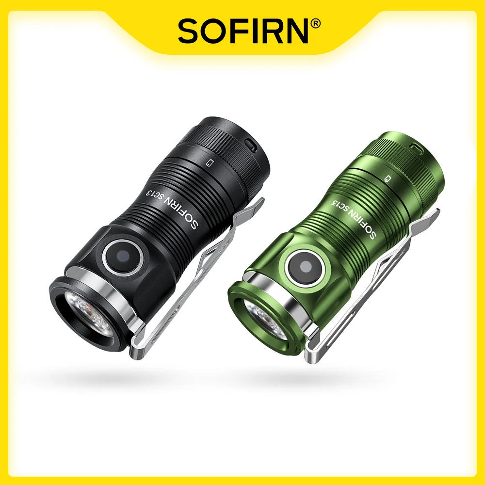 Sofirn-Mini-SC13-Powerful-Flashlight-519A-LED-1100lm-18350-Rechargeable ...